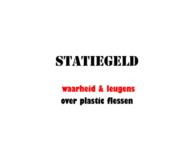 Toon Eerdekens over statiegeld | PPT