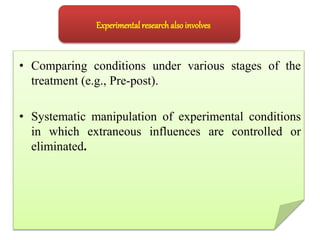experimental research design | PPTX