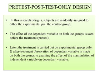 experimental research design | PPTX