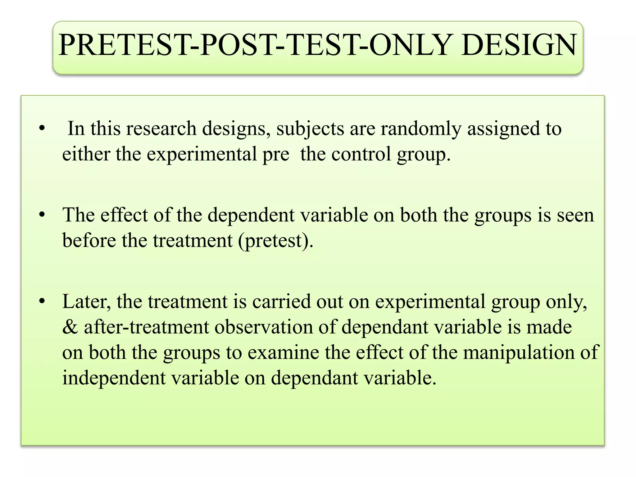 experimental research design | PPTX