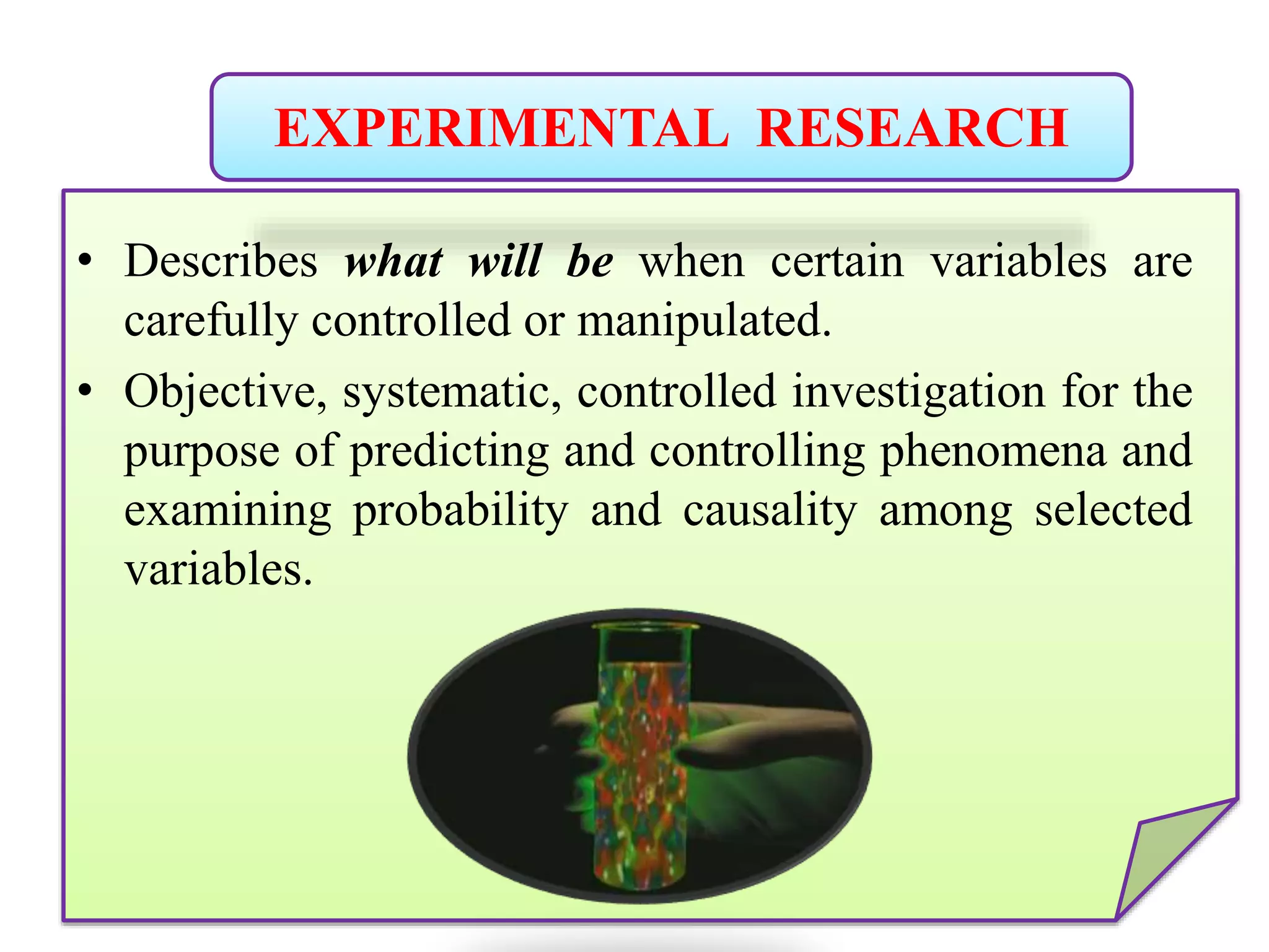 experimental research design | PPT
