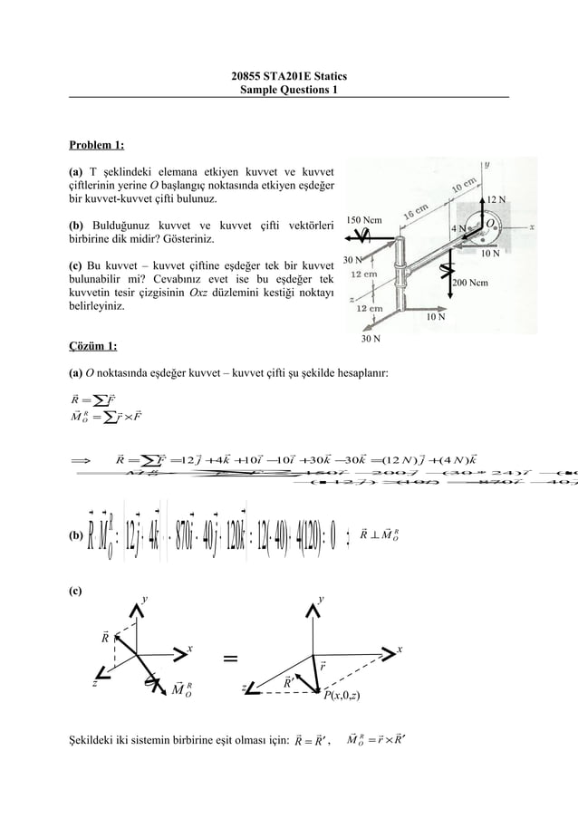 Stati̇k örnek sorular | DOC