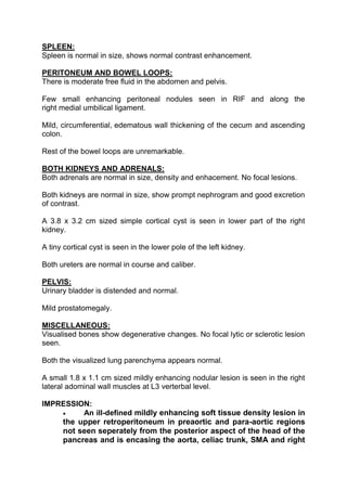 Statim healthcare CT Scan Sample Reports | PDF