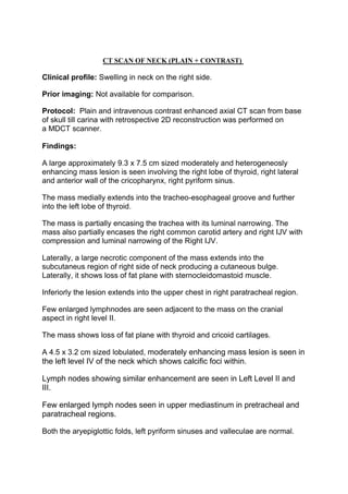 Statim healthcare CT Scan Sample Reports | PDF