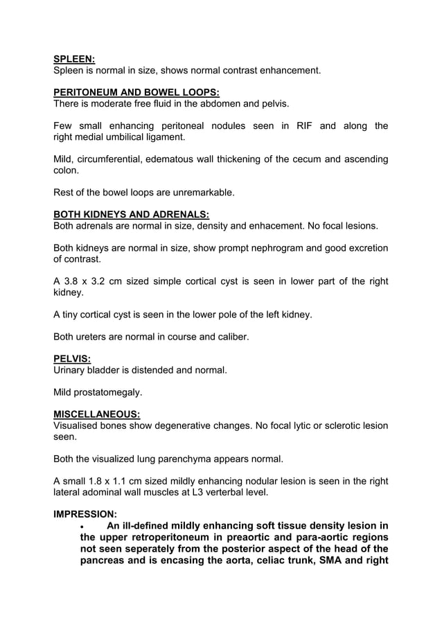 Statim healthcare CT Scan Sample Reports