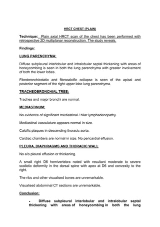Statim healthcare CT Scan Sample Reports