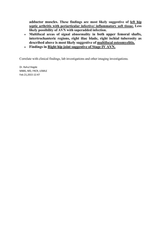 Statim healthcare MRI Sample Reports | PDF