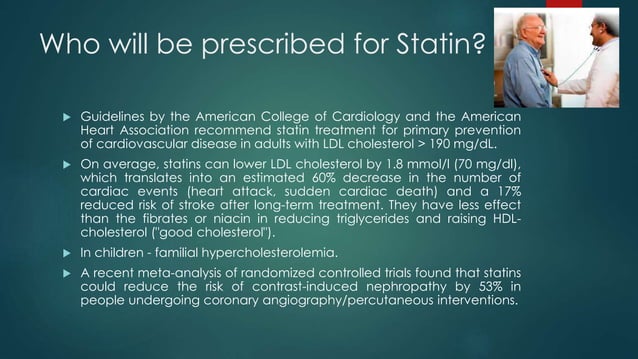 Statin | PPTX | Heart and Cardiovascular Diseases | Diseases and Conditions