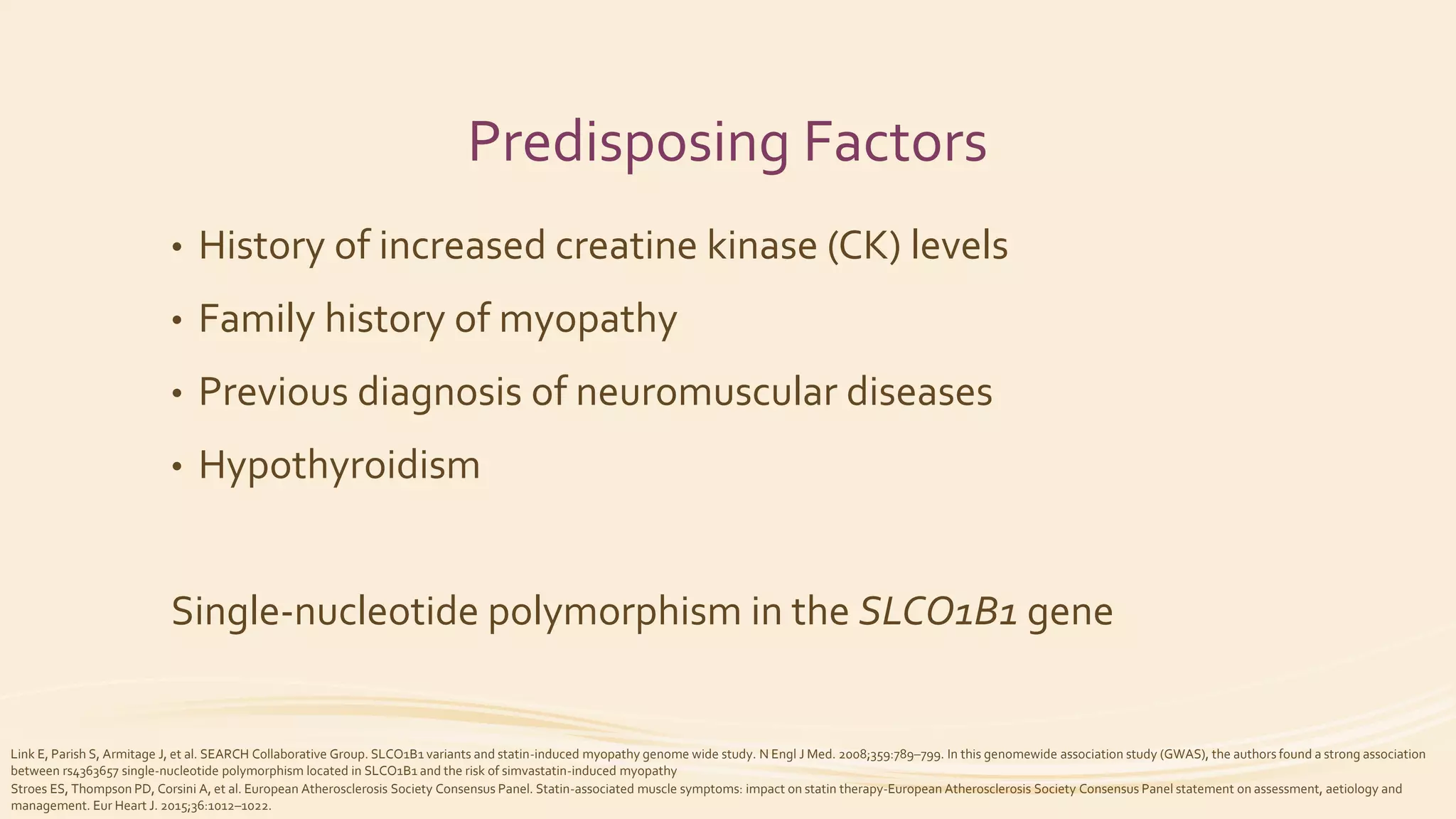 Statin-induced Myalgia and Myositis | PPTX