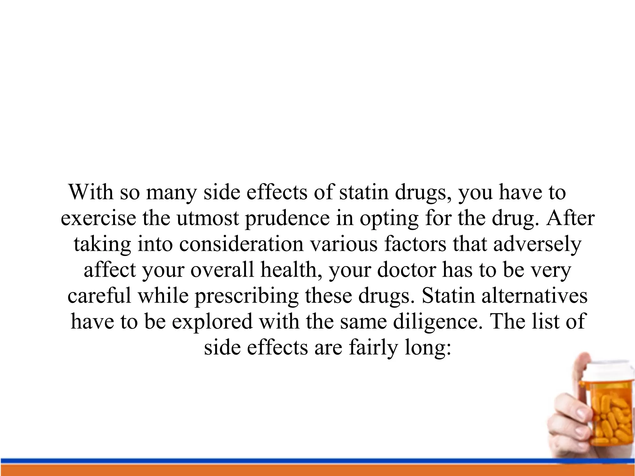 Statin drugs and their harmful side effects | PPT