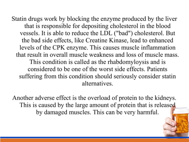 Statin drugs and their harmful side effects | PPT