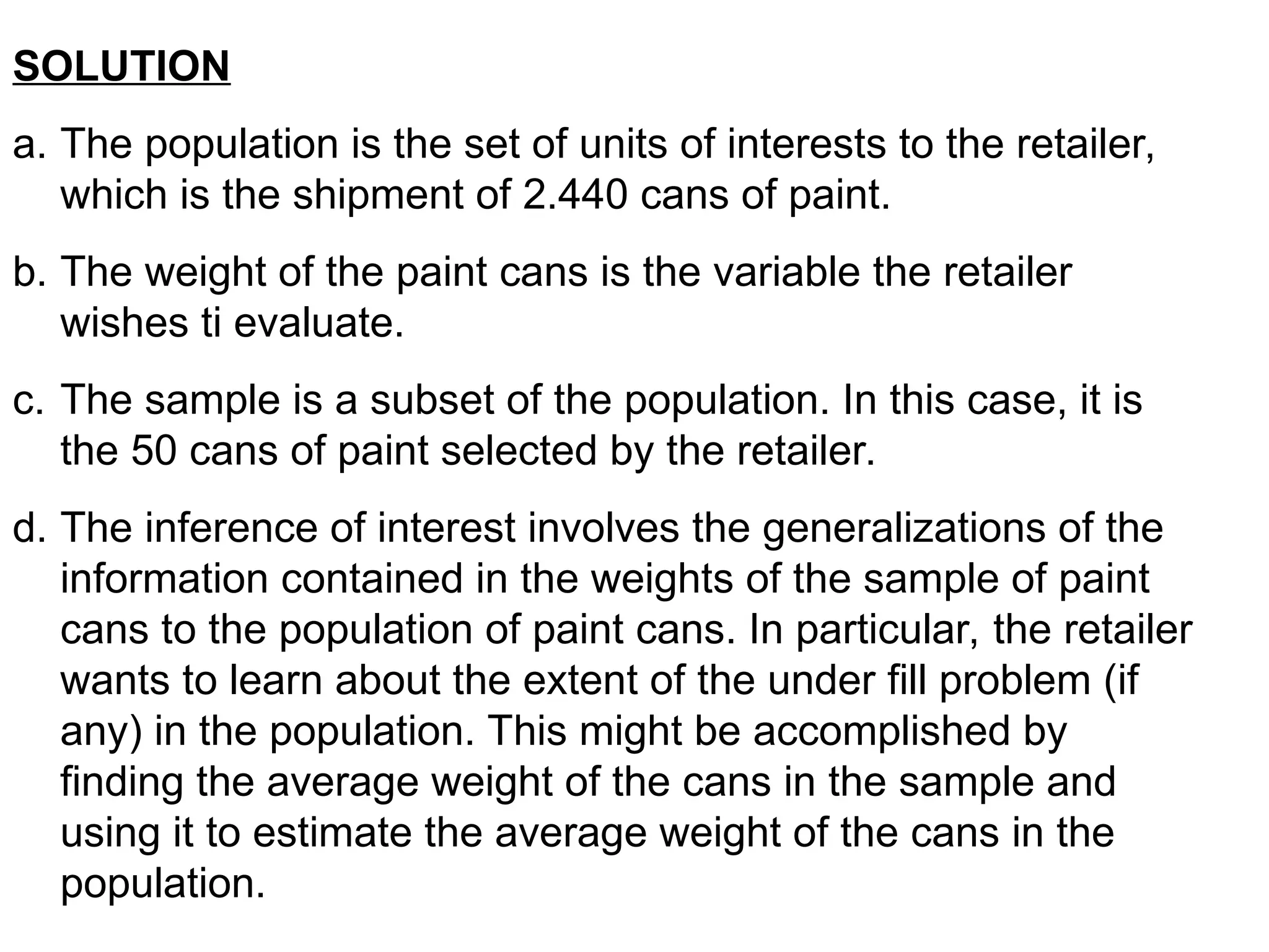 Stat Inferences.ppt statistics business. | PPT