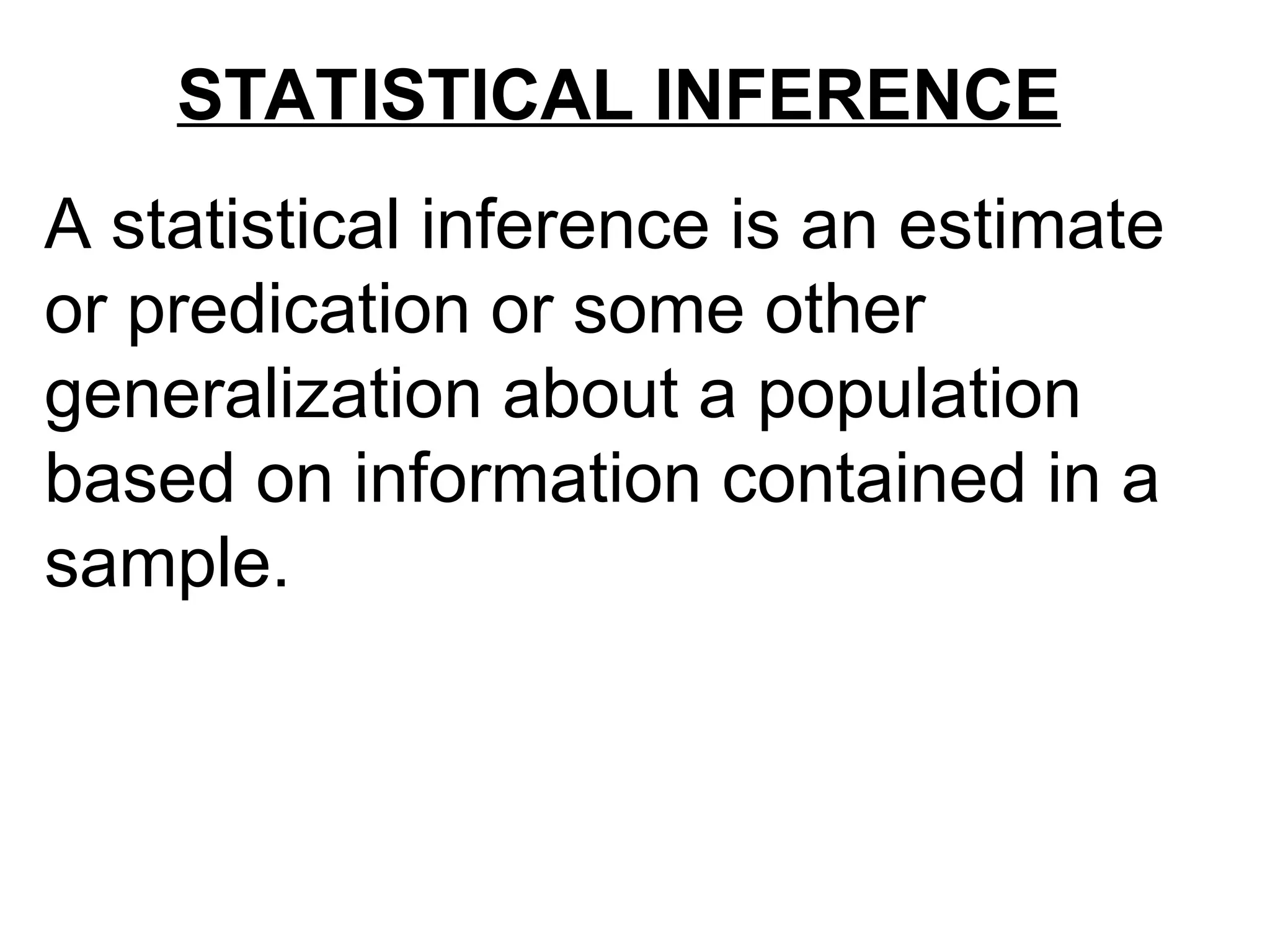 Stat Inferences.ppt statistics business. | PPT