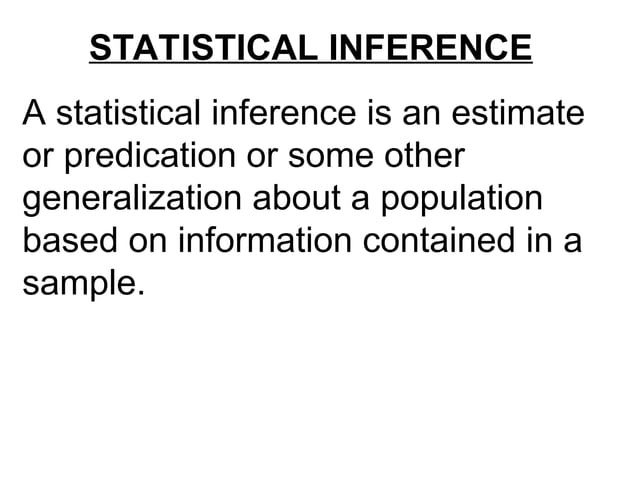 Stat Inferences.ppt statistics business. | PPT