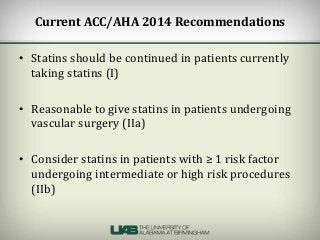 Reducing perioperative cardiac complications: statins | PPT