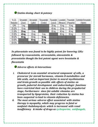 Statins | DOCX | Endocrine and Metabolic Diseases | Diseases and Conditions