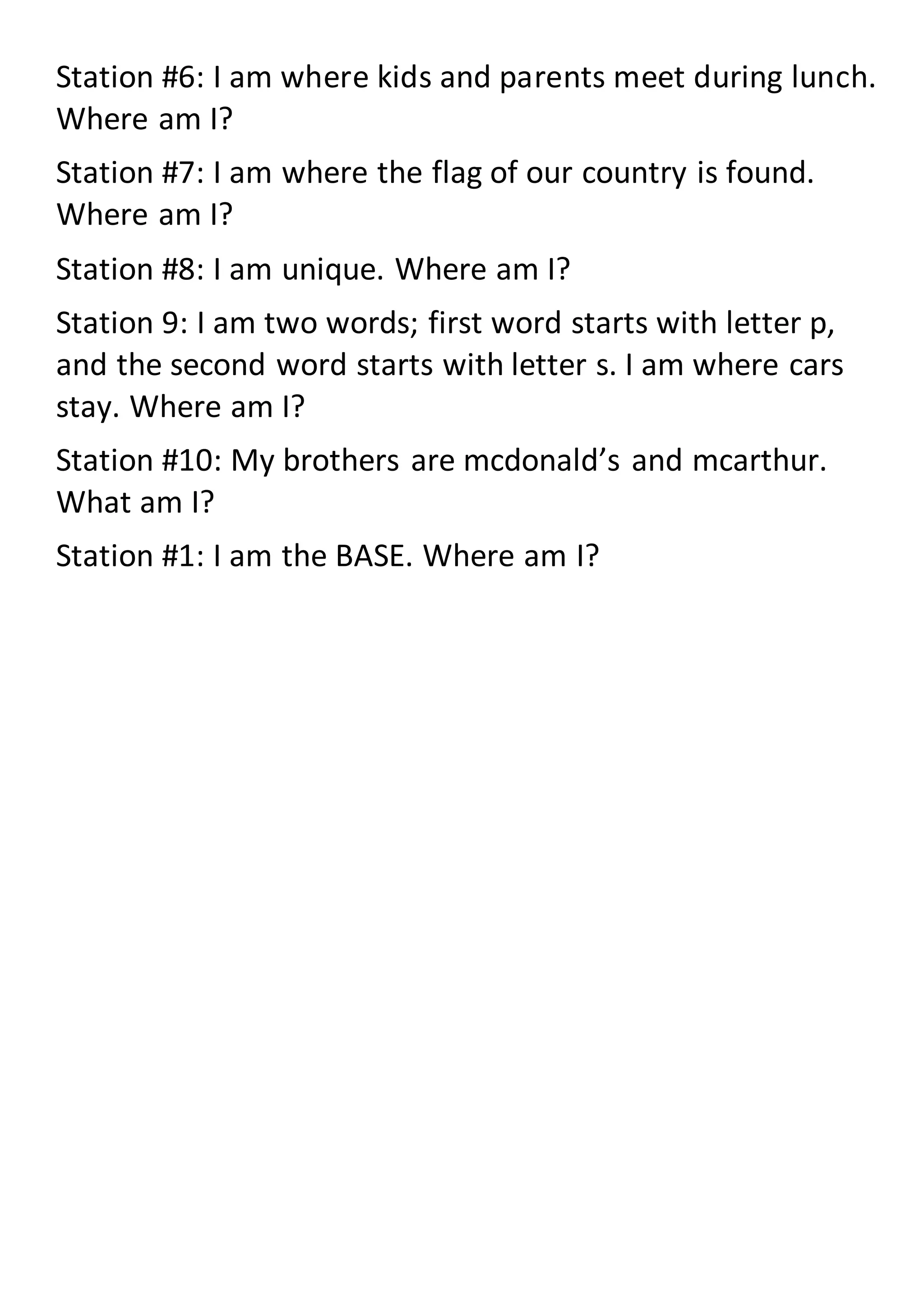 English Grammar Station Map | DOCX