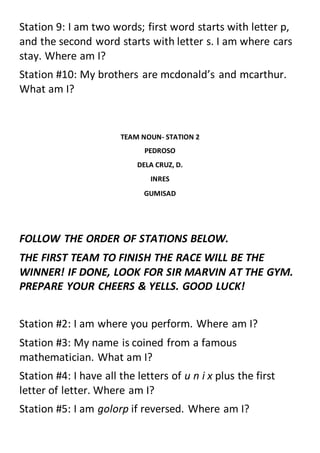 English Grammar Station Map | PDF
