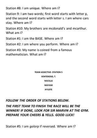 English Grammar Station Map | PDF