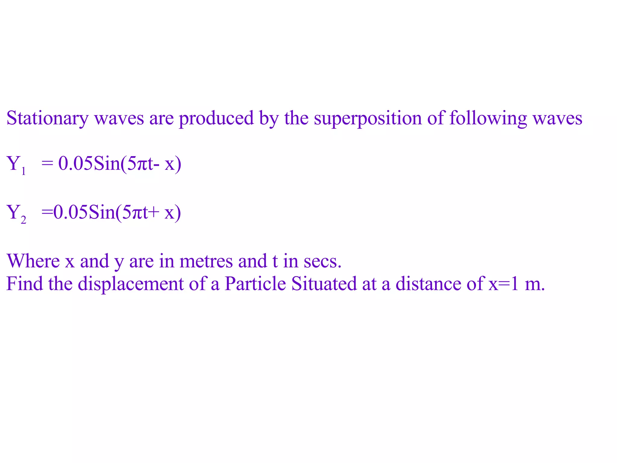 STATIONARY WAVES | PPT