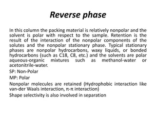 Stationary phases, tubings used in HPLC | PPTX