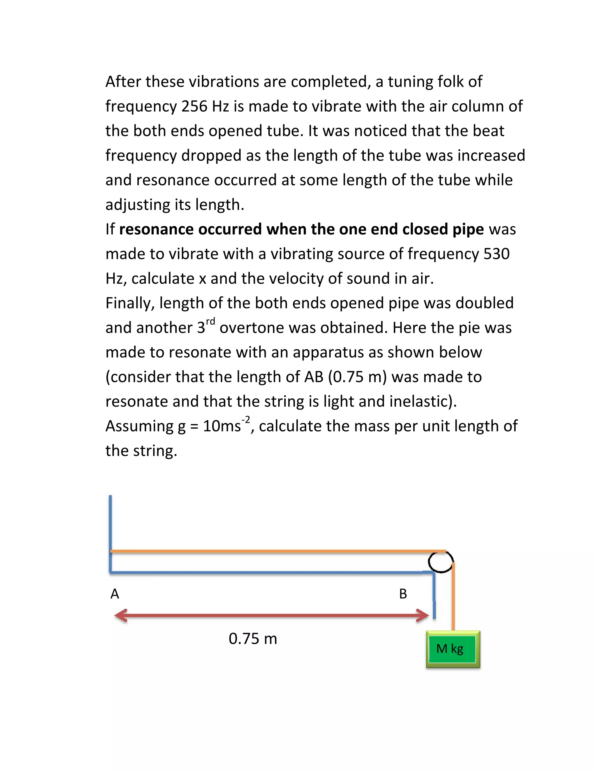 Stationary waves worksheet | PDF