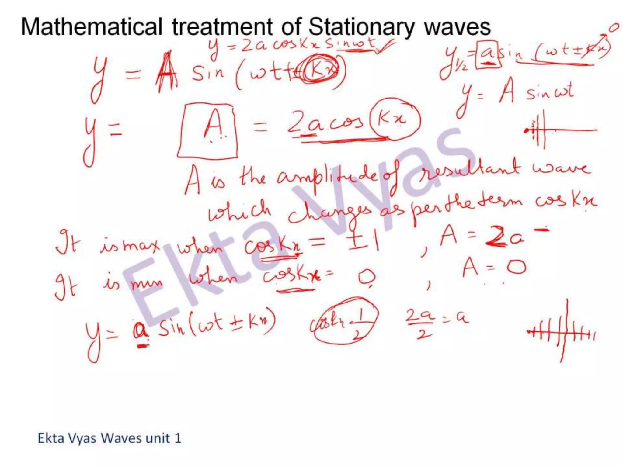 Stationary waves and wave equation | PPTX