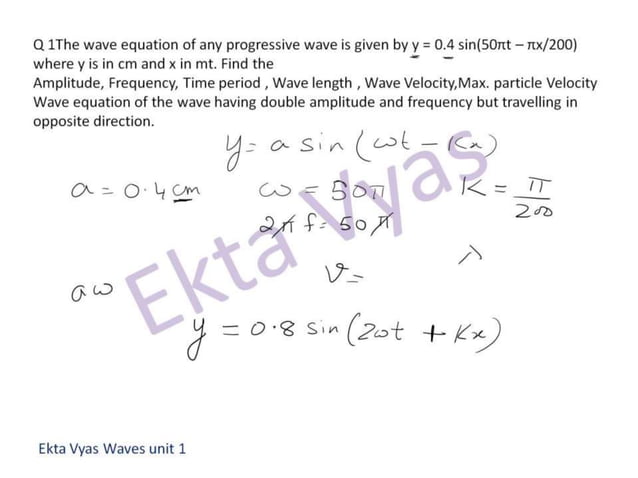 Stationary waves and wave equation | PPTX