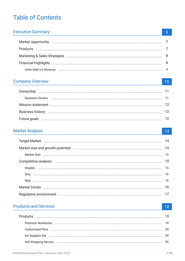 stationery business plan example | upmetrics | PDF | Business ...