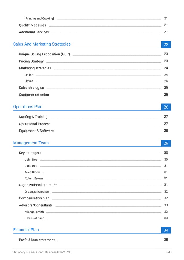 stationery business plan example | upmetrics | PDF | Business ...