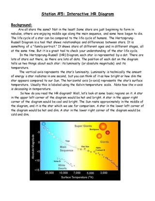 Life Cycle of Stars Stations | DOCX