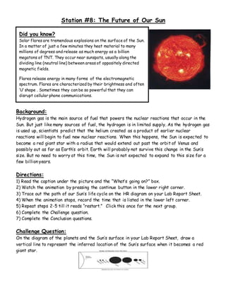 Life Cycle of Stars Stations | DOCX