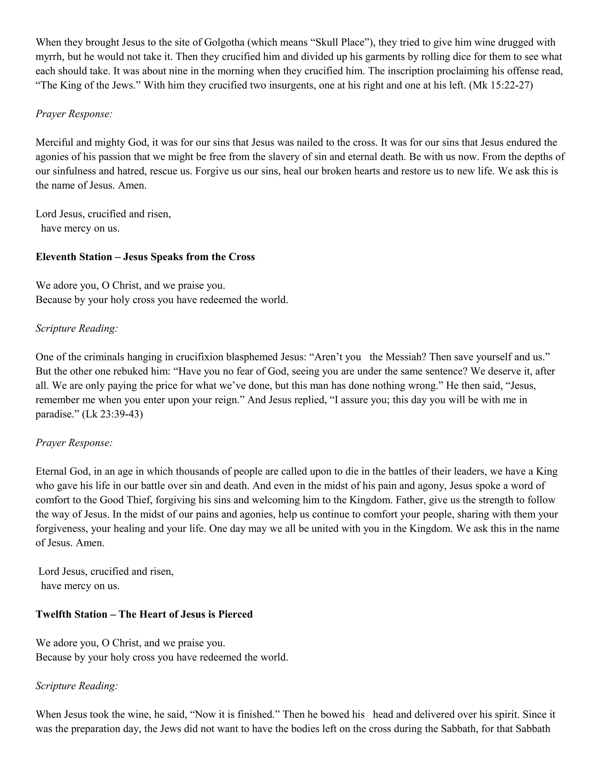 Stations of the cross | DOC