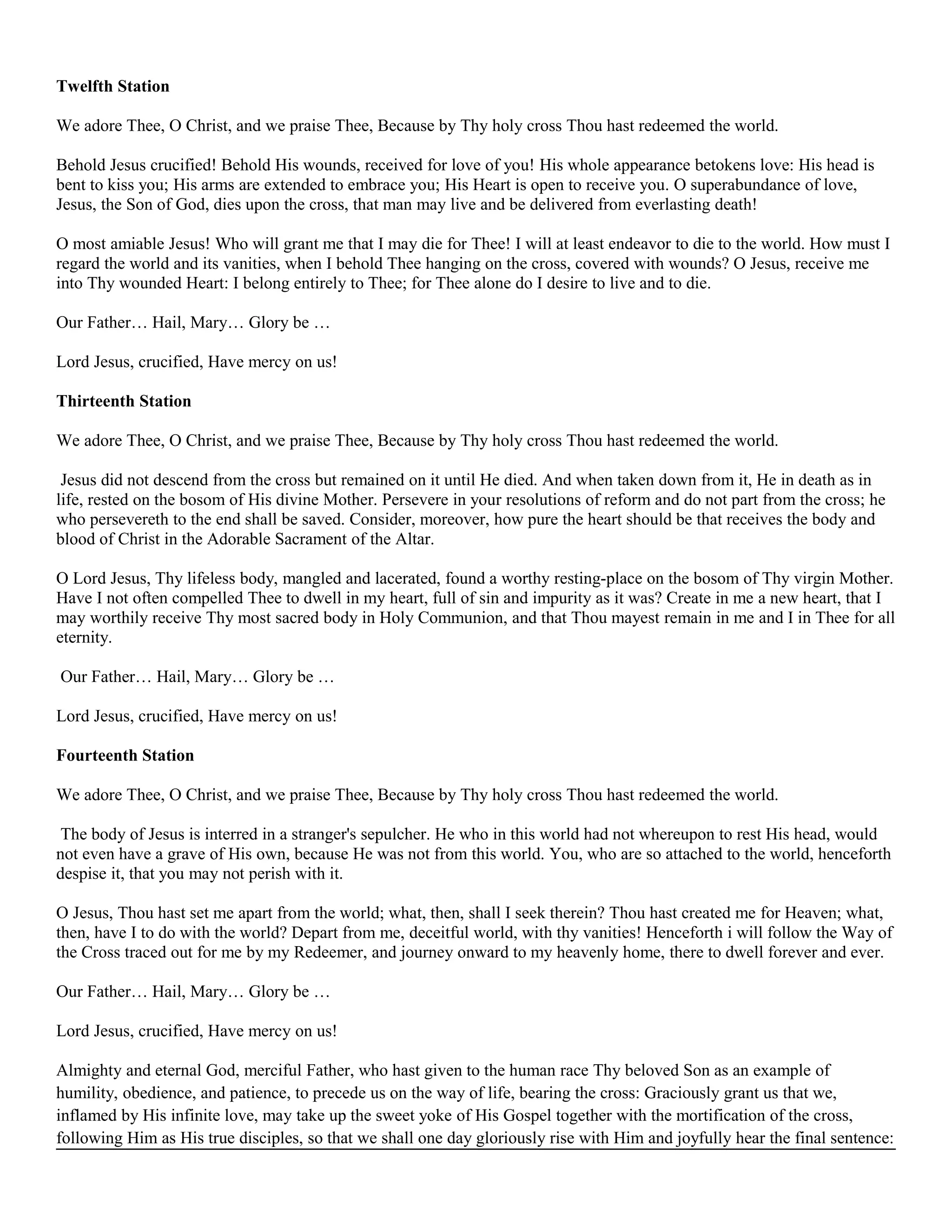 Stations of the cross | DOC