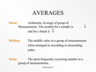 Statistical Process Control WithAdrian™ AQP | PPT