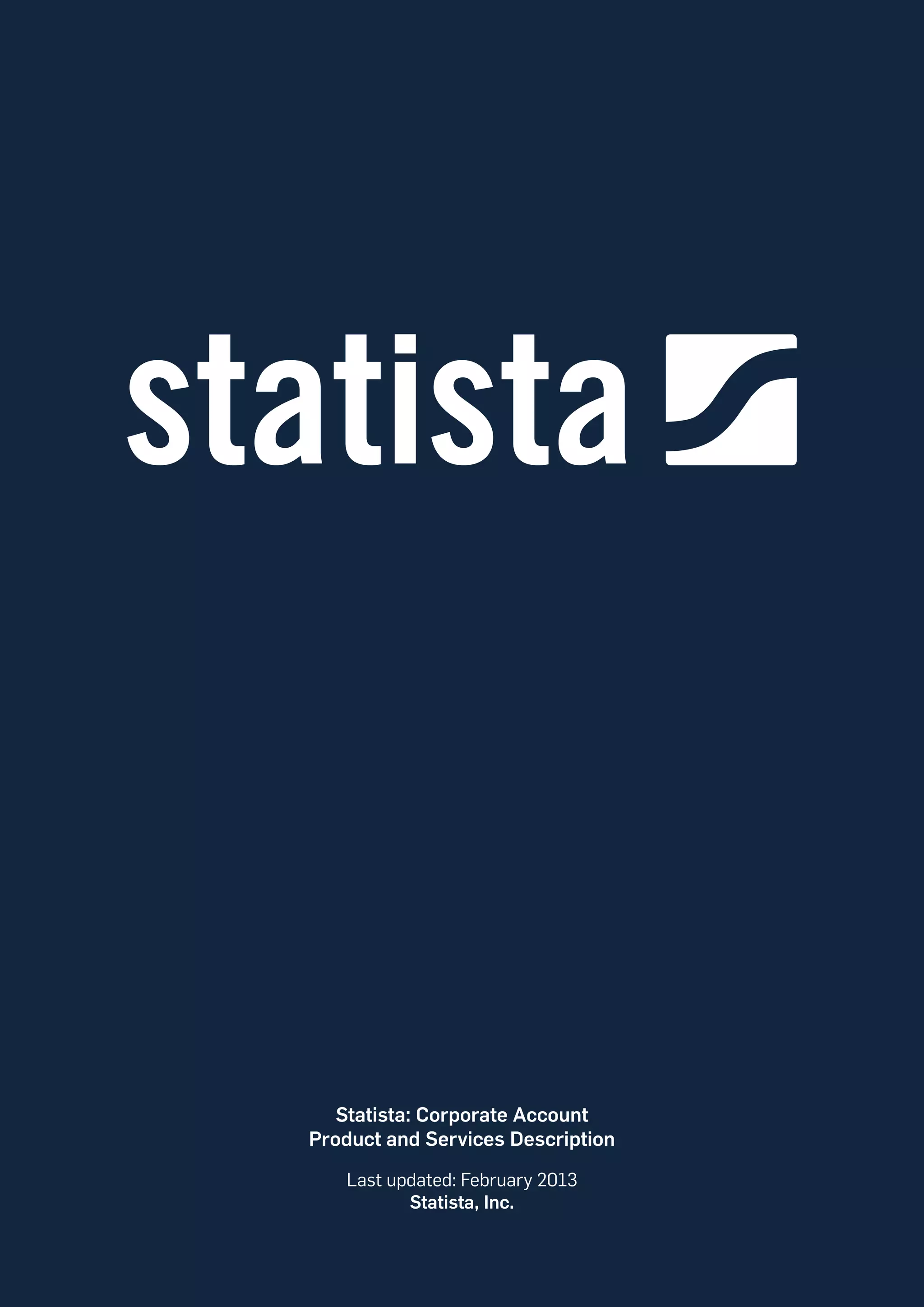 Statista Corporate Account Features | PDF