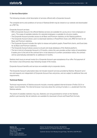 Statista Corporate Account Features | PDF