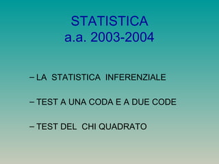 Statistica | PPT
