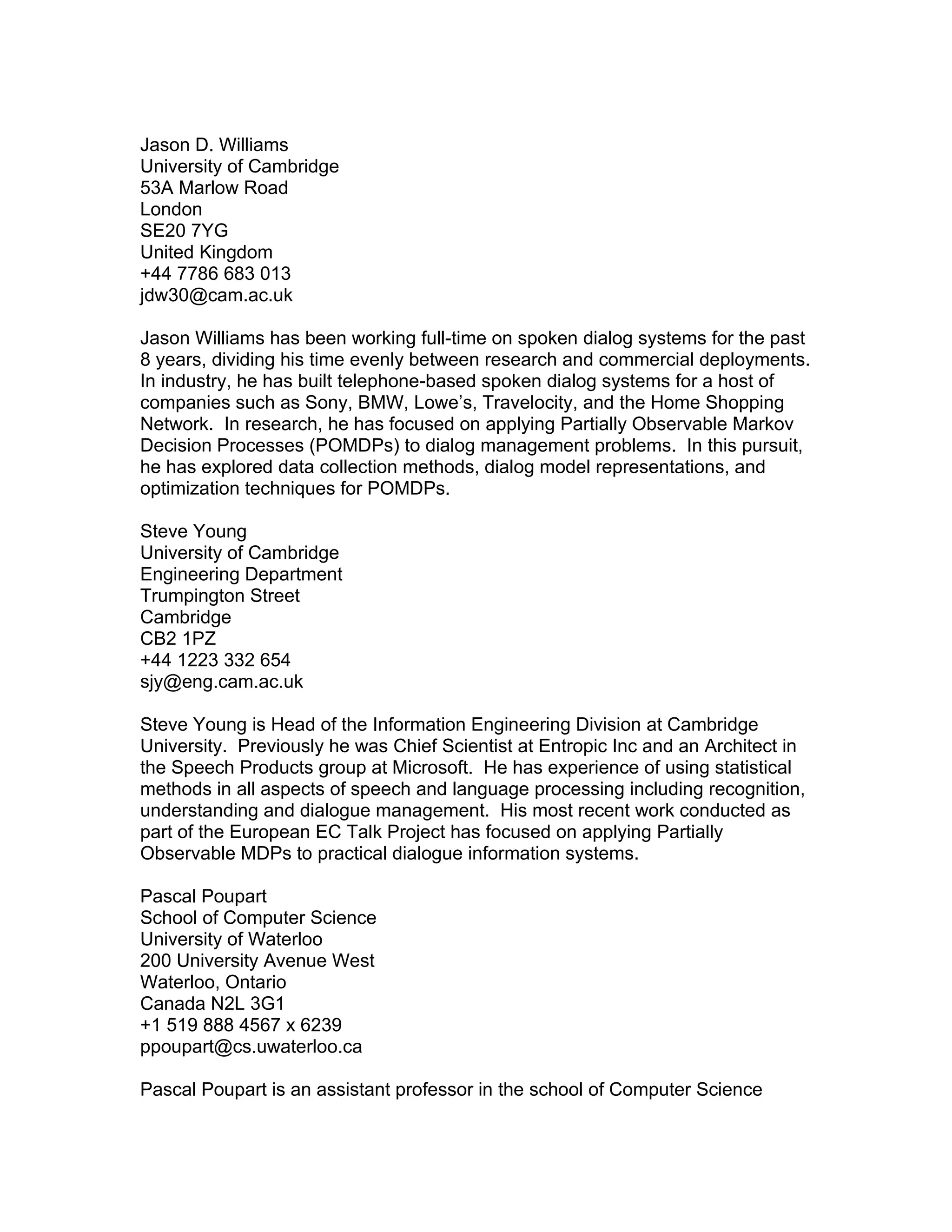 Statistical And Empirical Approaches To Spoken Dialog Systems Pdf