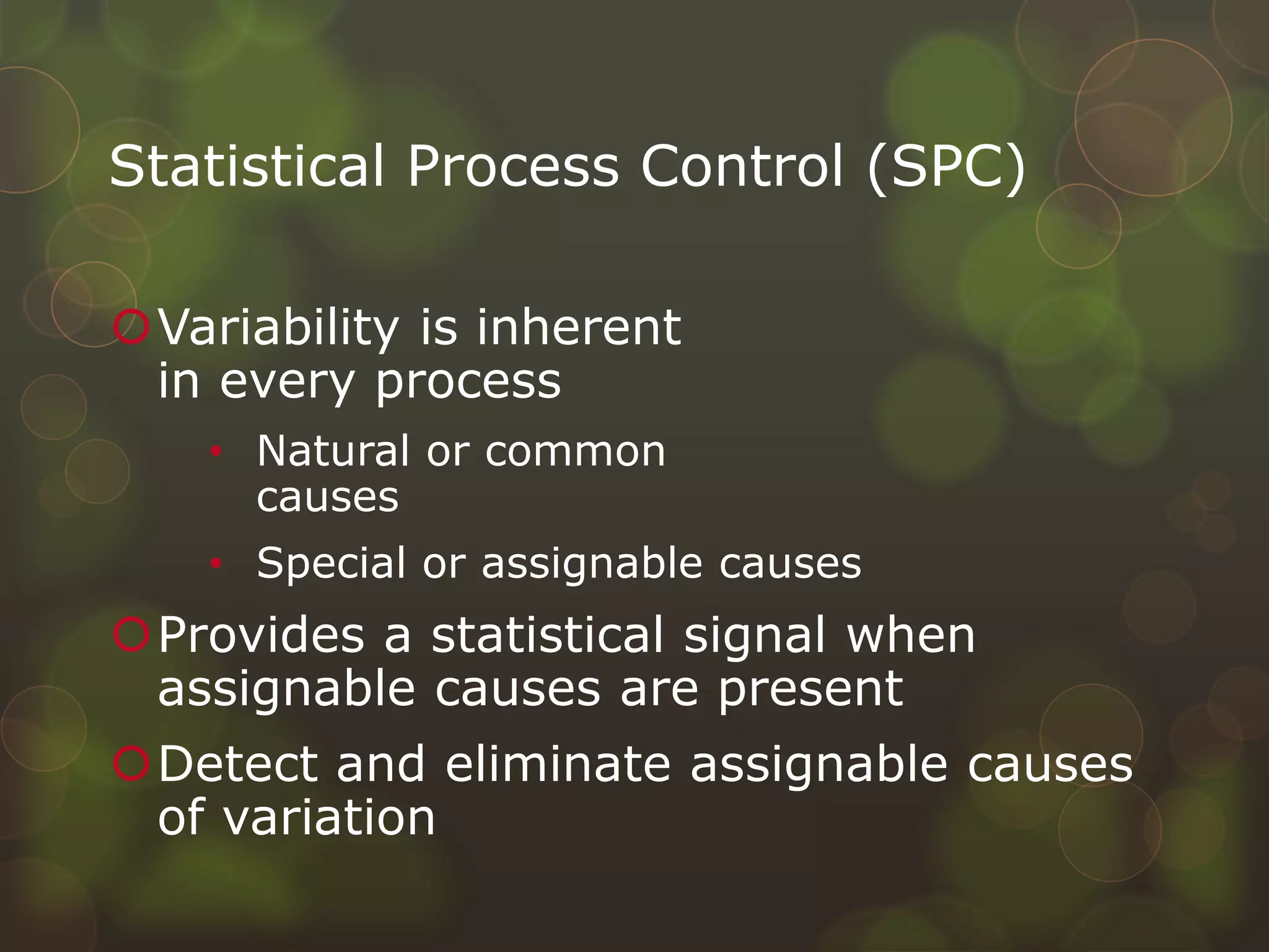Statistical process control (spc) | PPTX