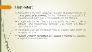 Four Methods in testing reliability | PPTX | Resume Writing and Advice ...