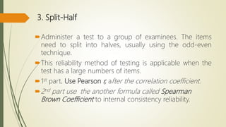 Four Methods in testing reliability | PPTX