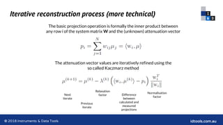 From filtered back-projection to statistical tomography reconstruction ...