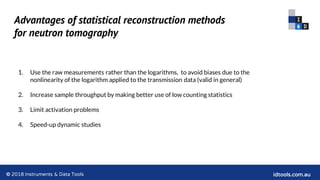 From filtered back-projection to statistical tomography reconstruction ...
