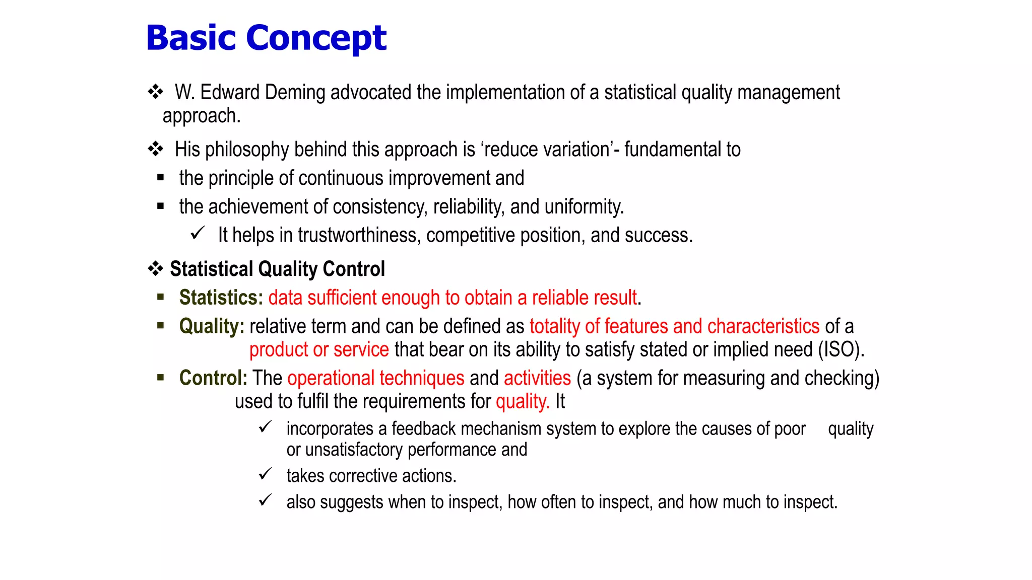 Statistical Quality Control | PPT