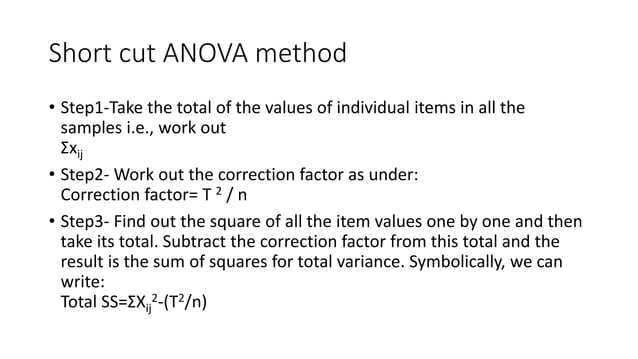 anova Statistical analysis | PPT