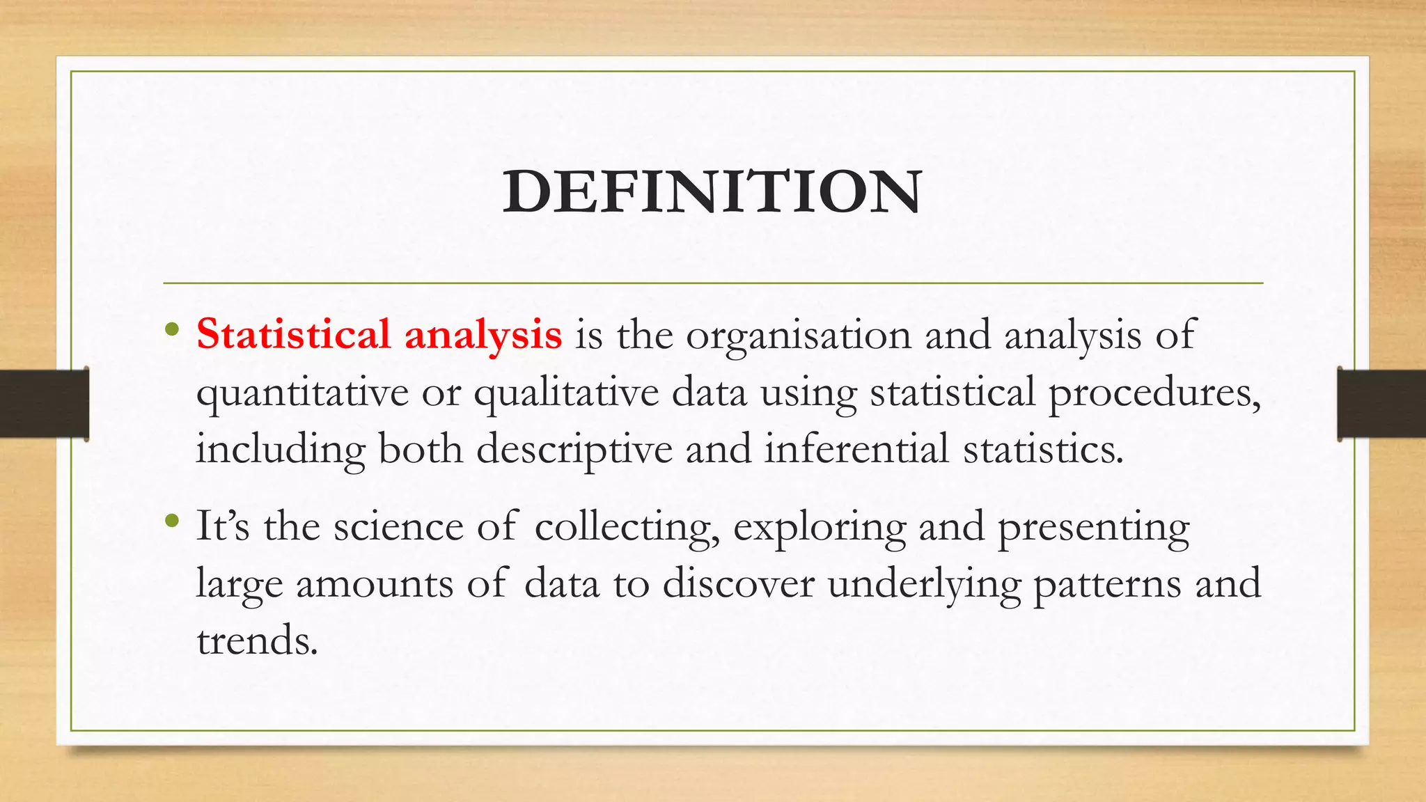 Statistical analysis | PPTX