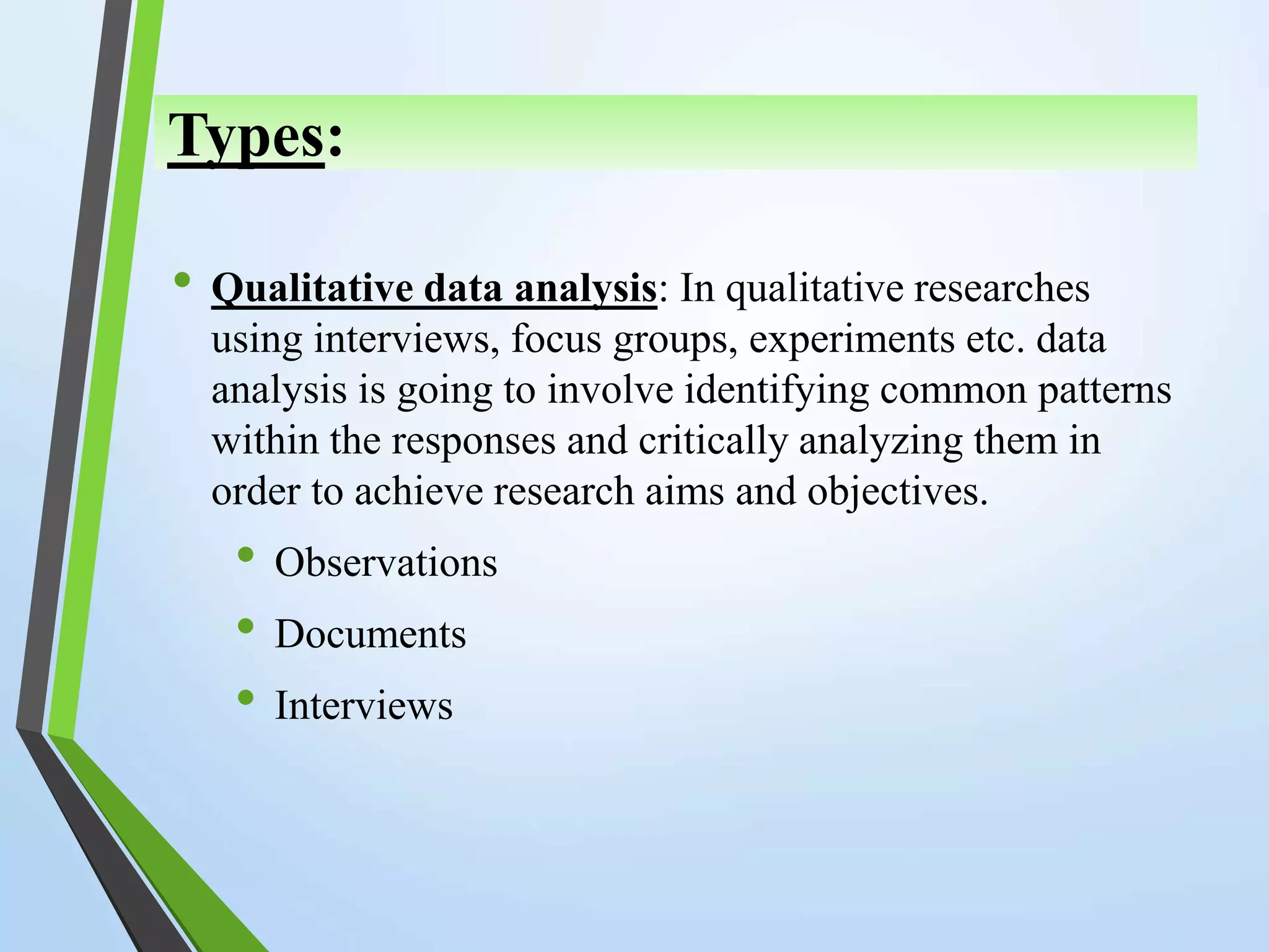 Statistical analysis, presentation on Data Analysis in Research. | PPTX