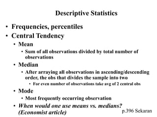 statistical analysis for data analtics for students | PPT