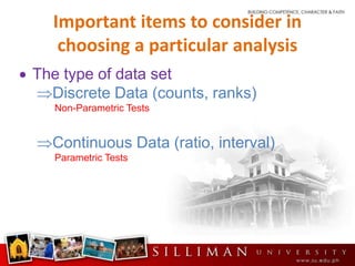 Statistical analysis and interpretation | PPTX
